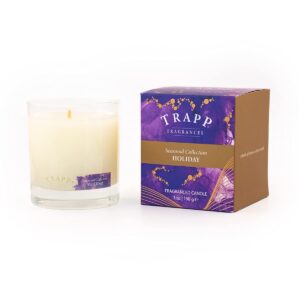 trapp seasonal candle holiday, 7oz candle, seasonal home collection, 50 hours – spicy scented candle, luxury candle with fragrant scent