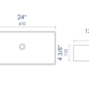 ALFI brand ABC902-W Bathroom Sink, White