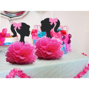 VeSidyHelo 4 Party Centerpieces for Girl Theme Birthday Table Decorations Paper Flowers