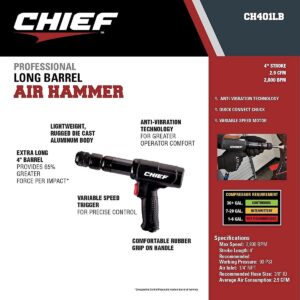 HFT Professional iImpact Long Barrel Air Hammer By CHIEF