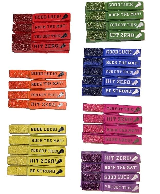 Spirit Clips Cheer Pins Cheerleading Clips Competition Pins (Pack of 30) Clothespins