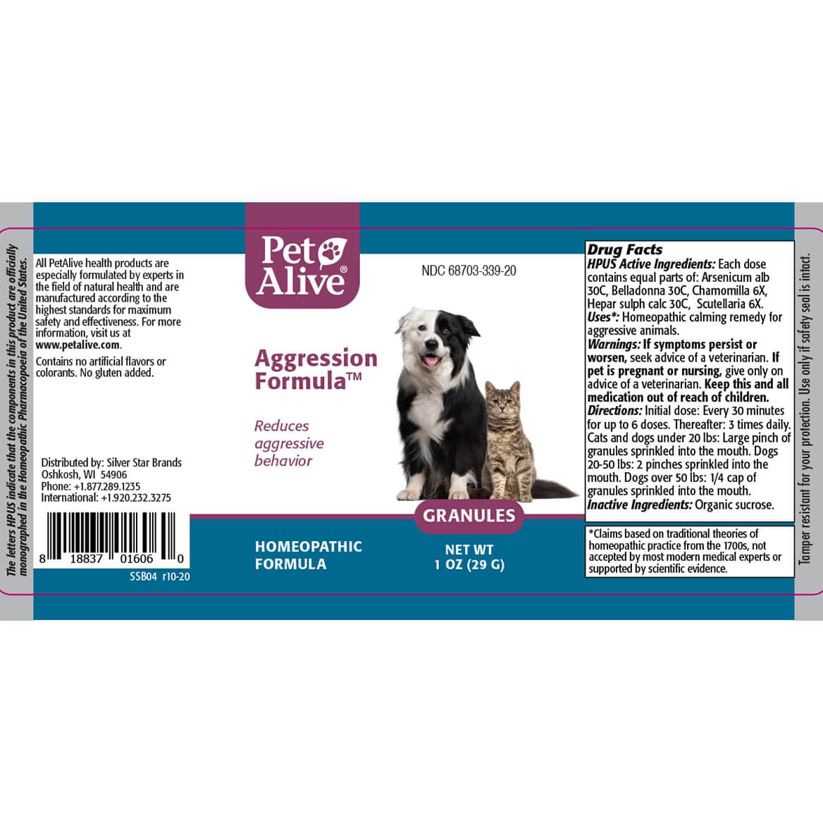 PetAlive Aggression Formula Granules