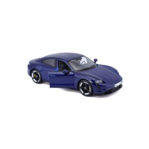 Bburago Porsche Taycan Turbo S in Blue in 1/24 Scale (18-21098B)