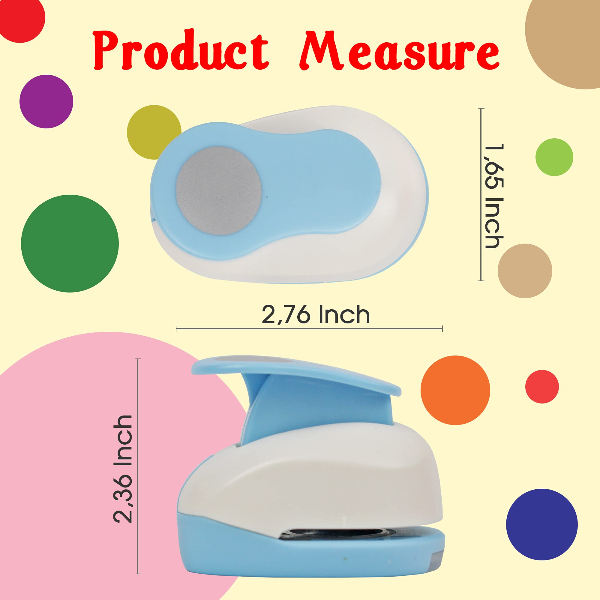 Ecohu Circle Hole Punch for Craft Sizeout 1inch, Paper Punch Shapes, Craft Lever Punch Handmade Paper, Tool Circle Punch for Scrapbook, Festival Cards, DIY Arts