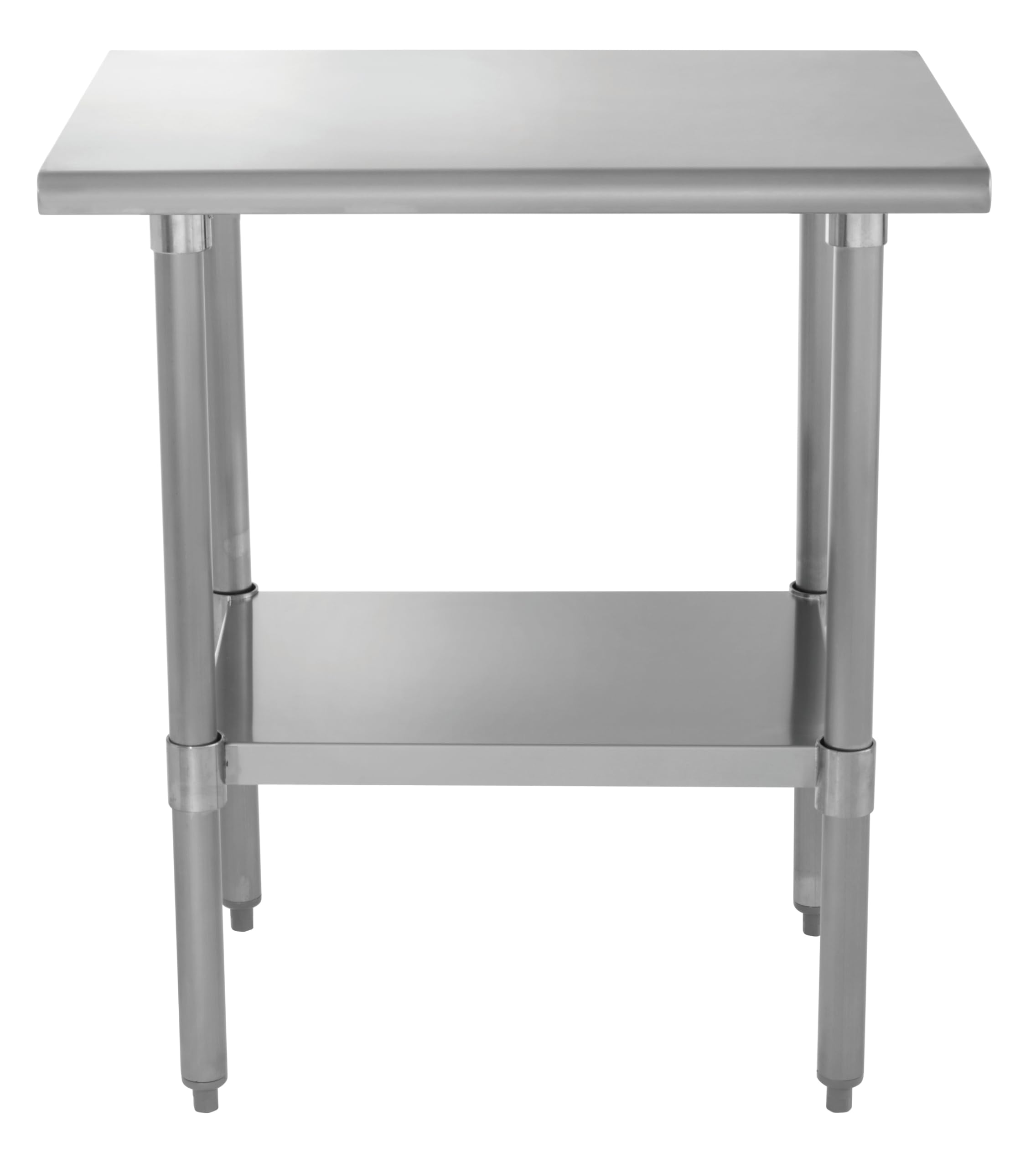 Kratos Stainless Steel Kitchen Prep Table 30" Dx72 W with Undershelf, NSF Worktable for Restaurants - 18ga/430SS (28W-001)