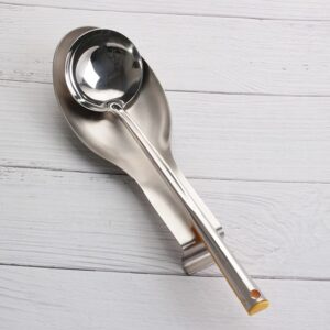 1PC Stainless Steel Spoon Rest Spoon Holder Kitchen Utensil Holder Spatula Ladle Holder Dishwasher Countertop Heavy Duty Kitchen Accessories