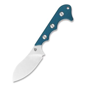 qsp neckmuk, 6.5'' neck knife,compact fixed blade knife, d2 satin blade, g10/micarta handle