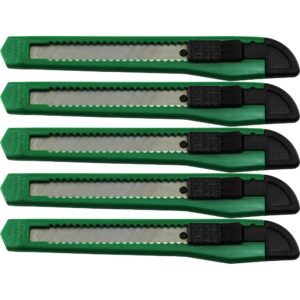 5x bulk small green utility knife box cutter snap off blade 9mm blade