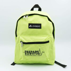 emergency preparedness backpack for 2 persons by preparesurvive (lime)