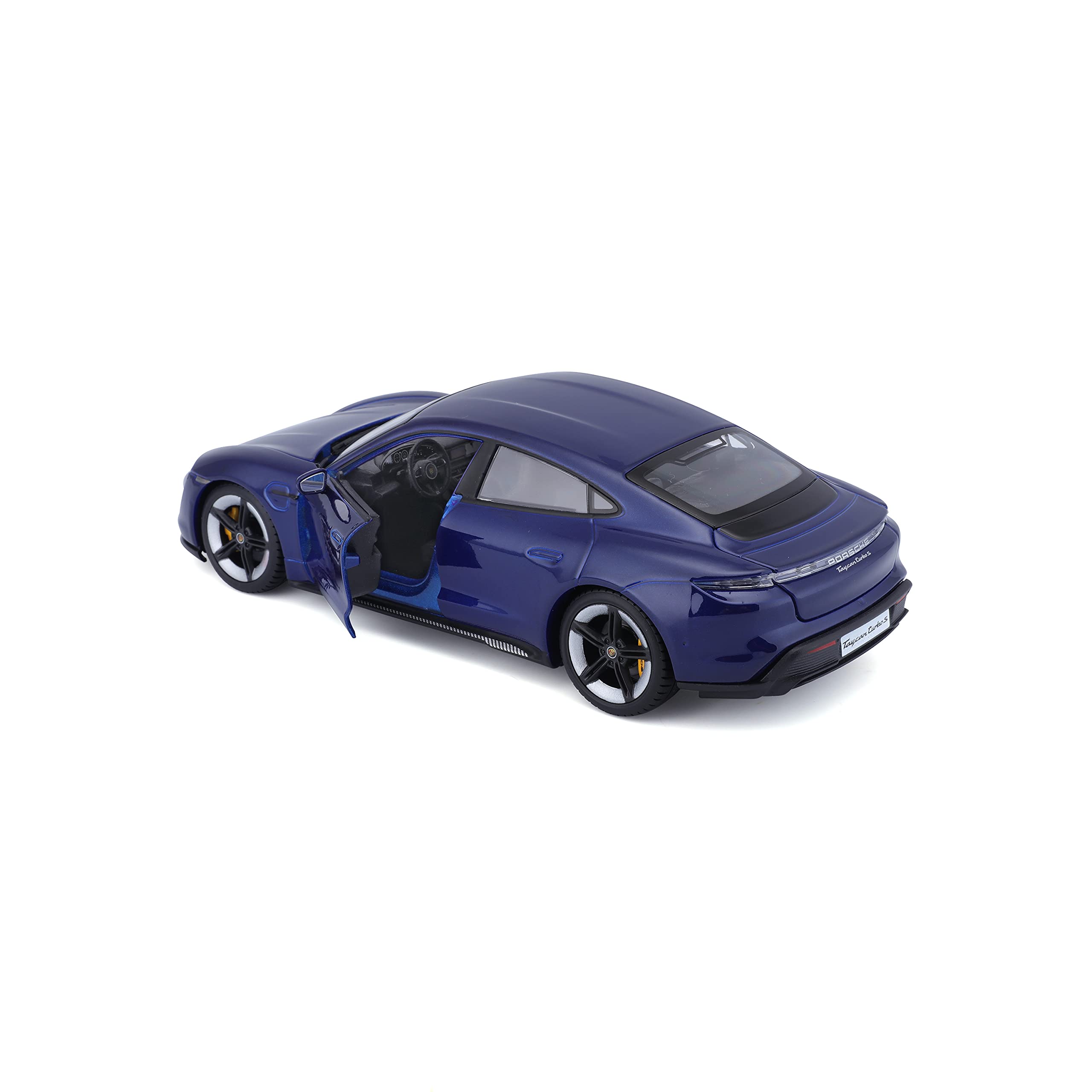 Bburago Porsche Taycan Turbo S in Blue in 1/24 Scale (18-21098B)