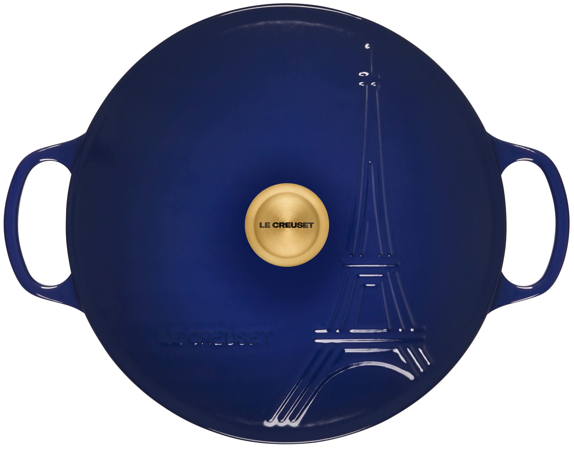 Le Creuset Eiffel Tower Collection Enameled Cast Iron Signature Braiser with Lid, 3.5 qt., Indigo