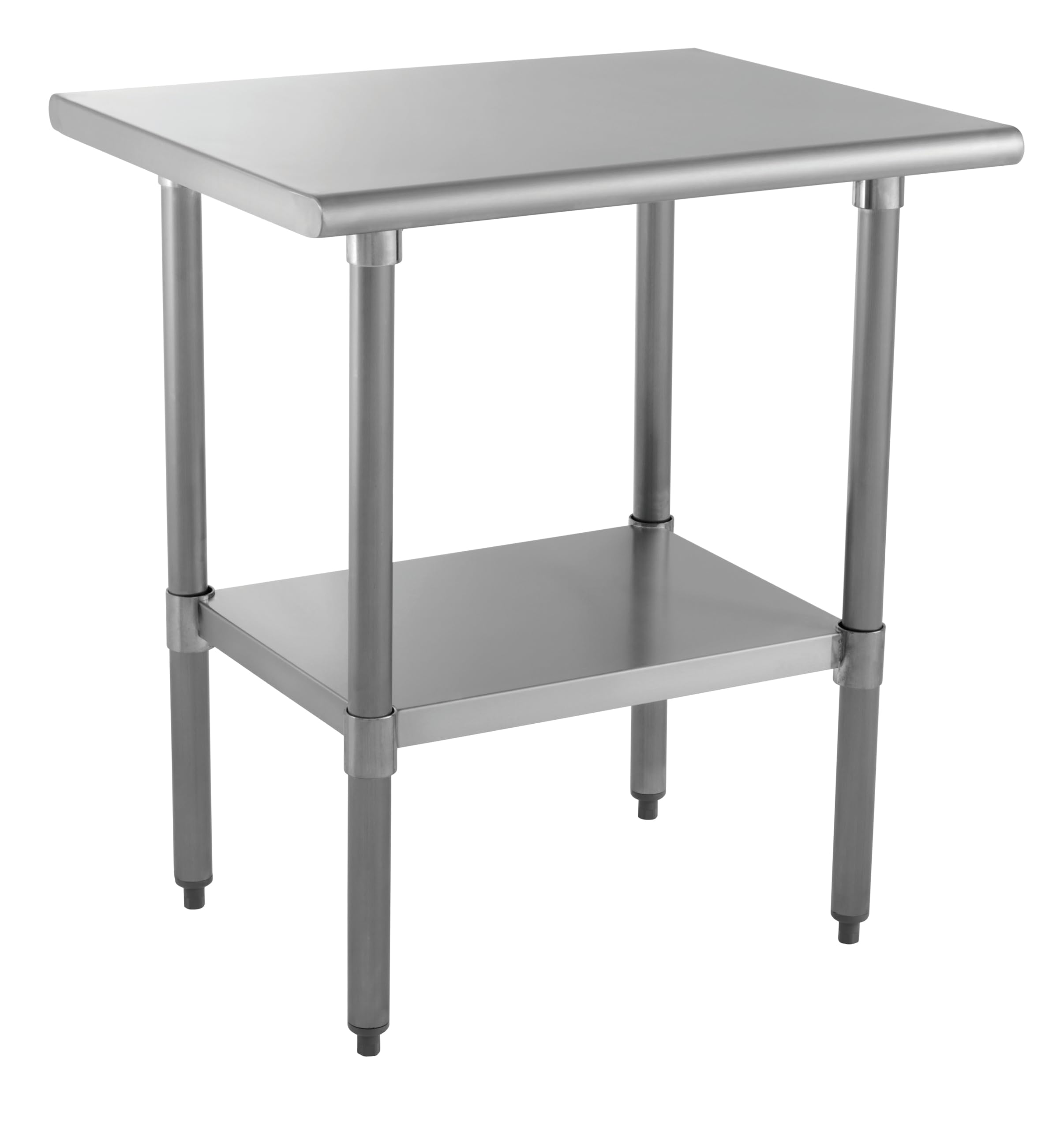 Kratos Stainless Steel Kitchen Prep Table 30" Dx72 W with Undershelf, NSF Worktable for Restaurants - 18ga/430SS (28W-001)