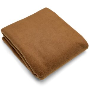 pico textiles 1 yard - dark camel solid fleece fabric - solid color fleece fabric - sold by the yard - variety of colors - ideal for sewing projects, scarves, no sew fleece throws and tie blankets.