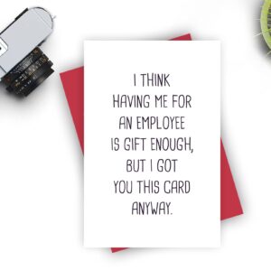 Kirynurd Funny Birthday Card for Boss, Greeting Card for Boss, Boss Day Card, Card for Boss