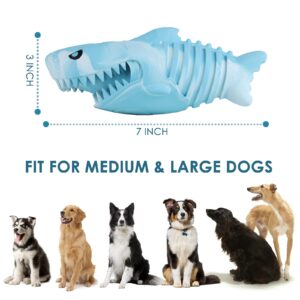 Dog Chew Toys for Aggressive Chewers, Squeaky Toys for Medium Large Dogs, Almost Indestructible Tough Durable Puppy Teething Toys