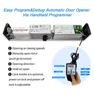 Olideauto Automatic Door Closer,AC110V Input Power Door Opener,Workable with Siri,Alexa,Google Assistance,App Remote Control Automatic Door with Smart WiFi Receiver and Wireless Handicap Wall Buttons