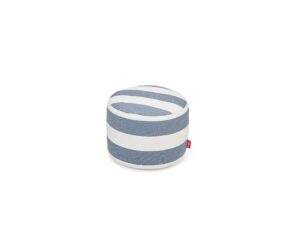 fatboy point outdoor pouf ottoman, stripe ocean blue, small