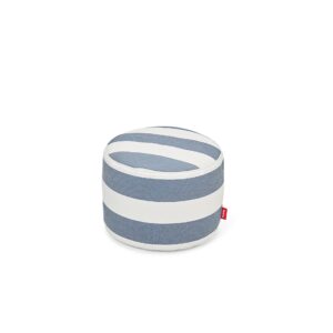 Fatboy Point Outdoor Pouf Ottoman, Stripe Ocean Blue, Small