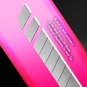 5x Bulk Utility Knife Box Cutters Snap Off Blade Neon Pink