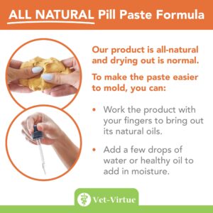 VET-VIRTUE Pill Masking Paste for Dogs, Bacon Flavor - Perfect Pet Medicine Treats to Hide Pills, Medication & Capsules, with Natural Ingredients & Packed with Flavor Dogs Love