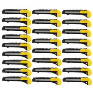 25 bulk utility knives box cutters snap off blades black