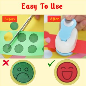 Ecohu Circle Hole Punch for Craft Sizeout 1inch, Paper Punch Shapes, Craft Lever Punch Handmade Paper, Tool Circle Punch for Scrapbook, Festival Cards, DIY Arts