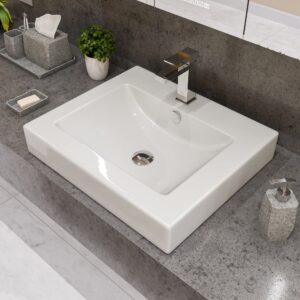 ALFI brand ABC701 Bathroom Sink, White