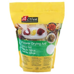 activa art silica gel, 4 pounds flower drying compound, white