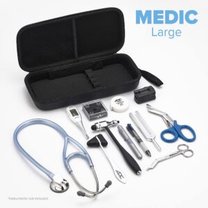 ADC Medic Case/Medical Every-Day Instrument Carry/Fits Adscope Cardiology Stethoscopes and Comparable Models with Room for Instruments and Accessories, Case Only, Large, Black