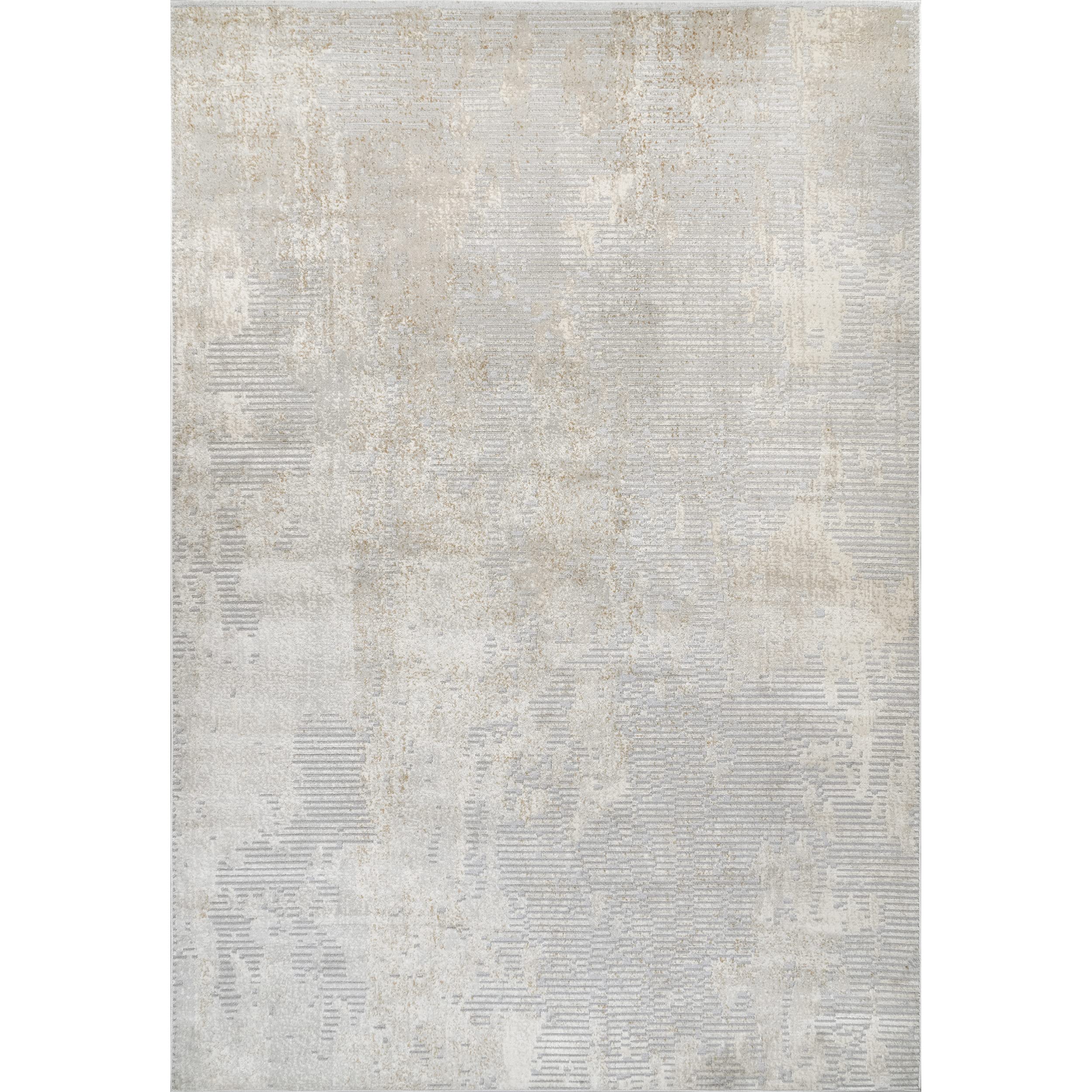 nuLOOM Alice Abstract 7x9 Area Rug for Living Room Bedroom Dining Room Kitchen, Light Grey/Ivory