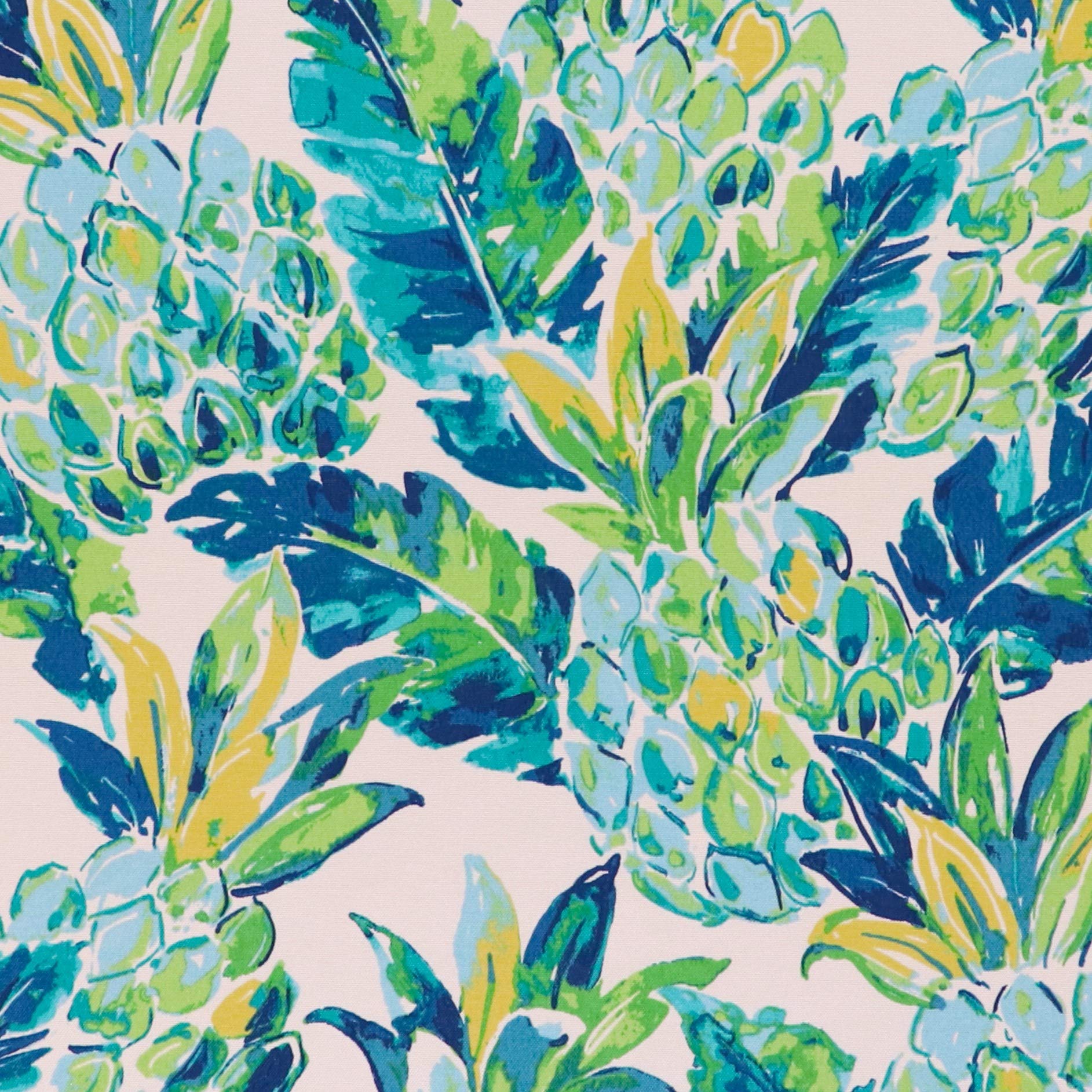 RSH Décor Indoor Outdoor Fabric by The Yard (3 Yards, Vida Opal Blue Pineapple)