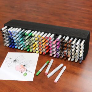 polar whale art marker storage tray organizer pen pencil brush storage design stand supply horizontal storage non-scratch non-rattle washable compatible with copic and more holds 144