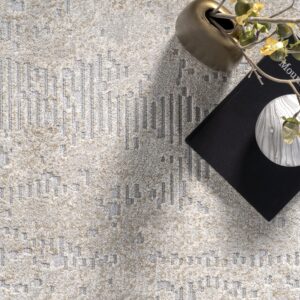 nuLOOM Alice Abstract 7x9 Area Rug for Living Room Bedroom Dining Room Kitchen, Light Grey/Ivory