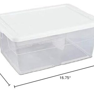 16 Quart/15 Liter Storage Box with White Lid NN891644