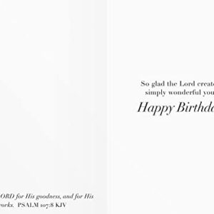 DaySpring - Beautiful Birthday - 4 Design Assortment with Scripture - King James Version - 12 Birthday Boxed Cards and Envelopes (J5129)