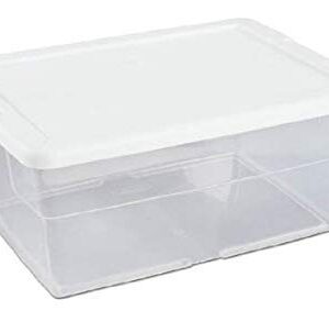 16 Quart/15 Liter Storage Box with White Lid NN891644