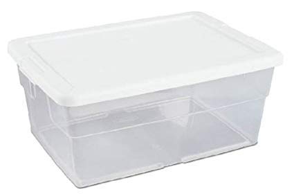 16 Quart/15 Liter Storage Box with White Lid NN891644