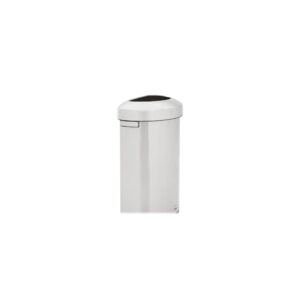 Rubbermaid Commercial Products Refine Decorative Container, 21 Gallon, Half Round Stainless Steel Trash Can, Indoor for Hotel Lobbies/Conference Rooms/Airports