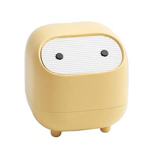 anycar cute mini ninja desktop trash can double press trash can with lid suitable for office bedroom trash can