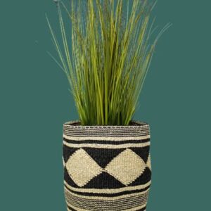 Basket planter, Round woven Basket 9" x 9" Ideal for Plant Pot cover, small storage, Rustic brown décor, woven basket for indoor plants