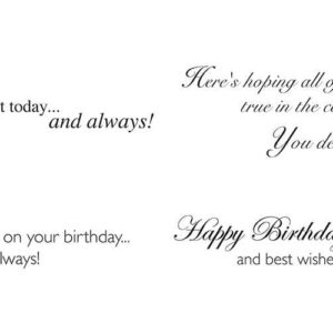 CEO Cards - Birthday Greeting Card Assortment, 4 Card Designs, 5x7 Inches, 25 Cards & 26 White Envelopes (VP2101)