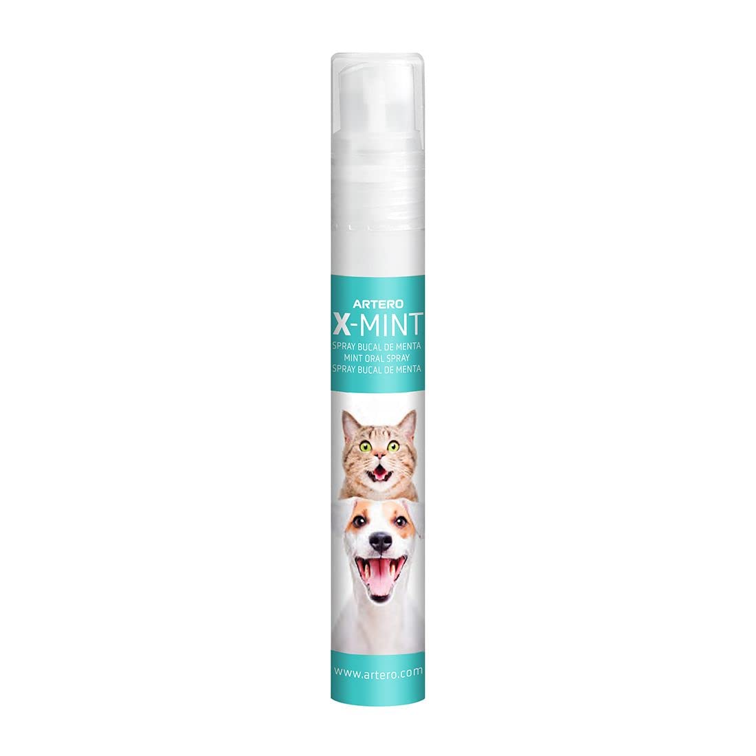 Artero X-Mint. Instantly removes bad breath from your dog or cat. Maintains oral hygiene. Pleasant taste. Protects enamel. Easy to apply with diffuser spray.