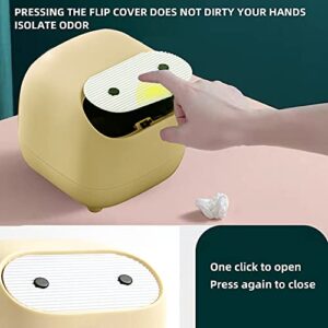 AnyCar Cute Mini Ninja Desktop Trash Can Double Press Trash Can with Lid Suitable for Office Bedroom Trash Can