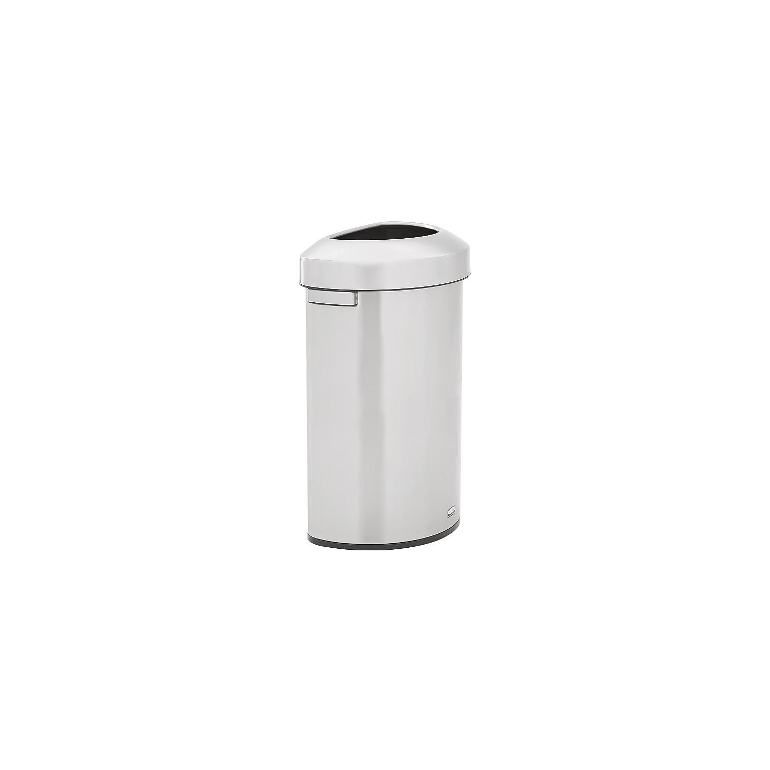 Rubbermaid Commercial Products Refine Decorative Container, 21 Gallon, Half Round Stainless Steel Trash Can, Indoor for Hotel Lobbies/Conference Rooms/Airports