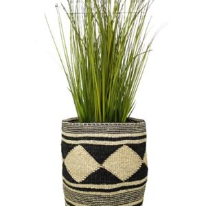 Basket planter, Round woven Basket 9" x 9" Ideal for Plant Pot cover, small storage, Rustic brown décor, woven basket for indoor plants