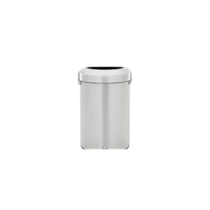 Rubbermaid Commercial Products Refine Decorative Container, 21 Gallon, Half Round Stainless Steel Trash Can, Indoor for Hotel Lobbies/Conference Rooms/Airports