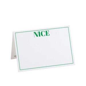 Caspari Naughty or Nice Reversible Place Cards - 24 Count