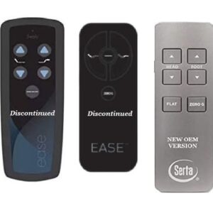 Replacement Remote Control Compatible with Sealy Ease (All Versions) Adjustable Bed (New Silver Serta Remote)