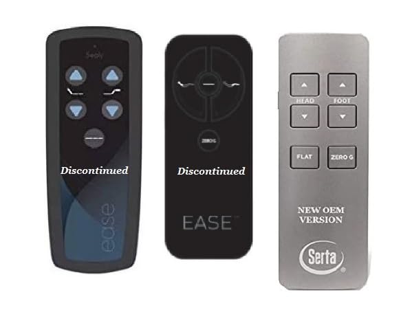 Replacement Remote Control Compatible with Sealy Ease (All Versions) Adjustable Bed (New Silver Serta Remote)