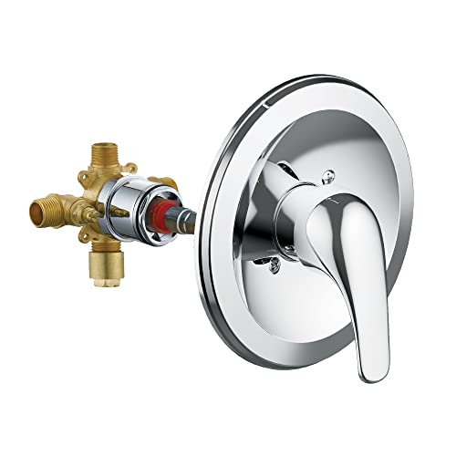 Design House 594895 Middleton II Transitional Single-Handle Shower Valve Trim with Escutcheon for Bathroom, Polished Chrome